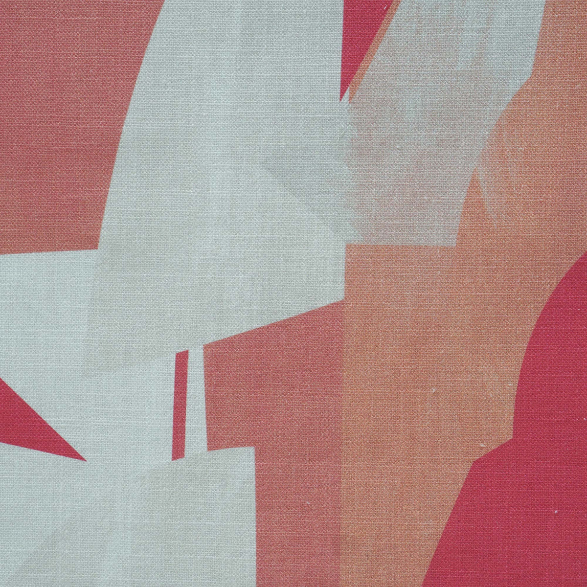 Forme Geometric Shapes Linen Fabric in Fuchsia – Post House